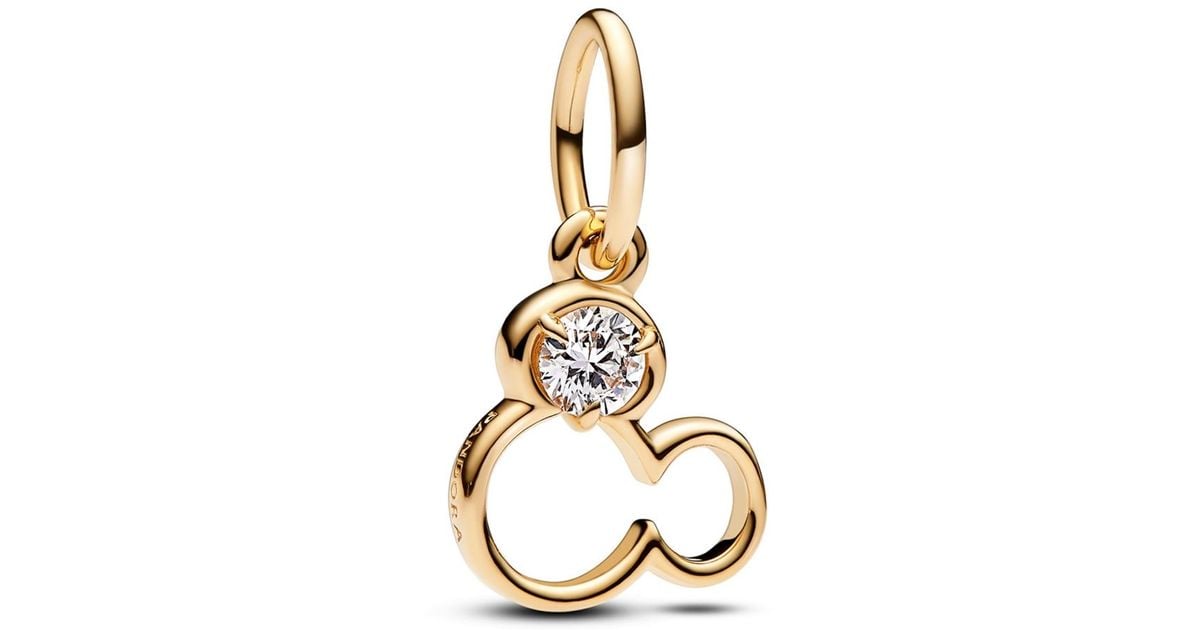 PANDORA Disney Mickey Mouse Silhouette Lab-grown Diamond Dangle Charm ...