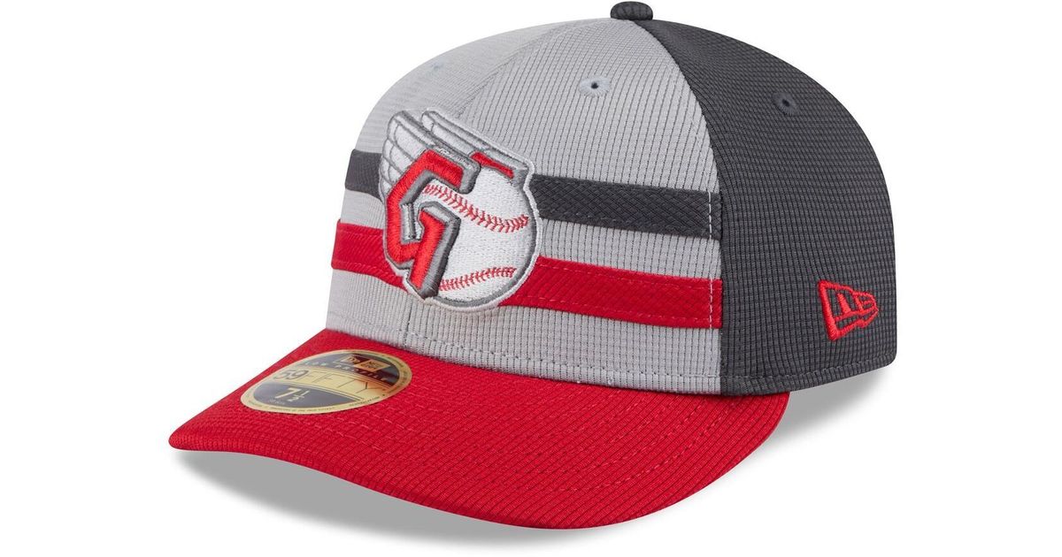 KTZ Gray/red Cleveland Guardians 2025 Batting Practice Low Profile ...