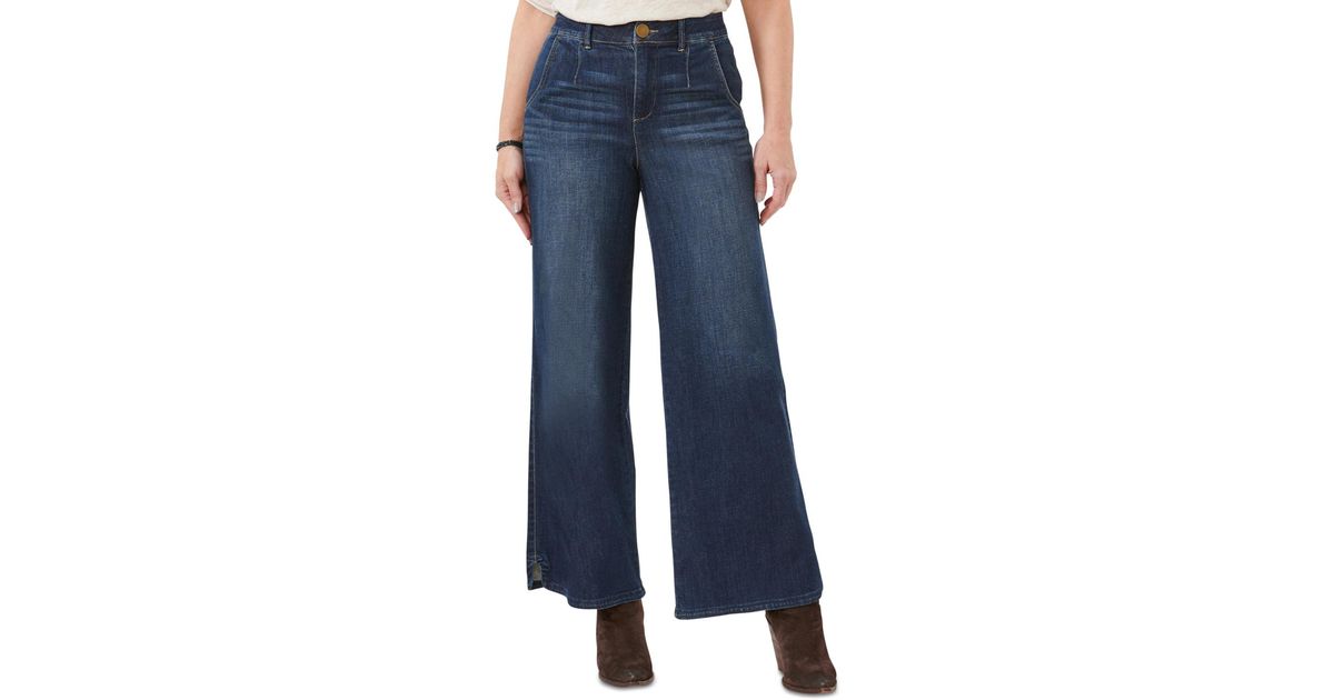 Democracy Petite Absolution Skyrise Wide-leg Jeans in Blue | Lyst
