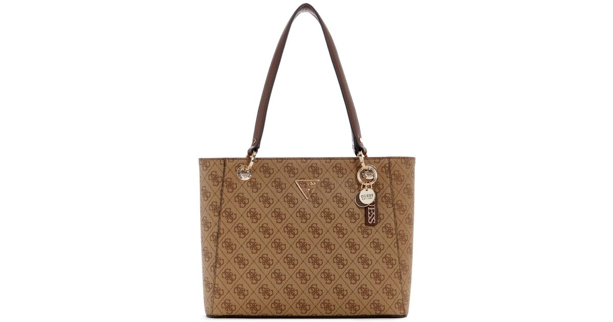 Guess Noelle Ii Small Tote in Brown | Lyst