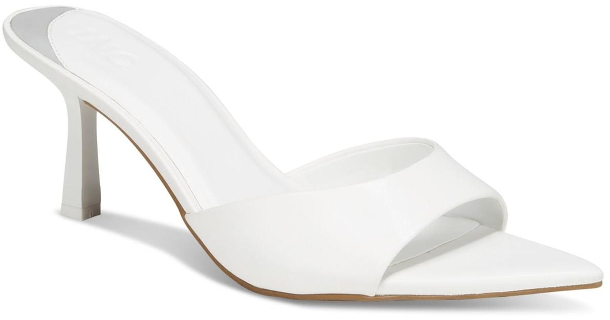 INC International Concepts Basaaria Dress Slide Sandals in White | Lyst