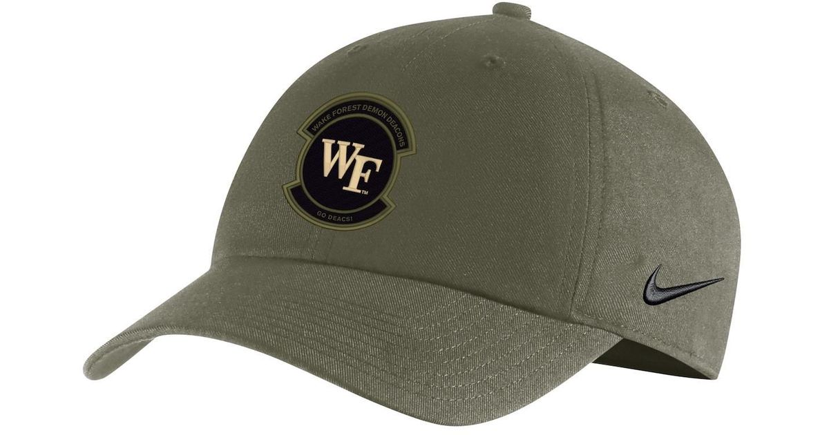 Nike Wake Forest Demon Deacons Pack Heritage86 Adjustable Hat in Green ...