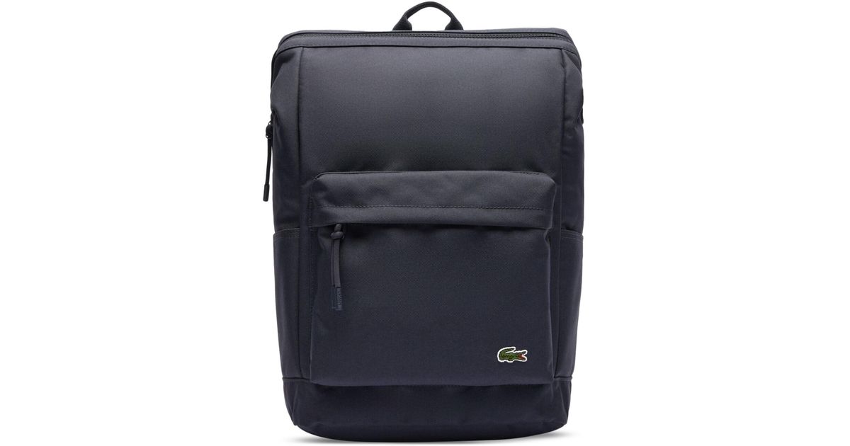 Lacoste Rectangle Logo Backpack in Blue for Men | Lyst