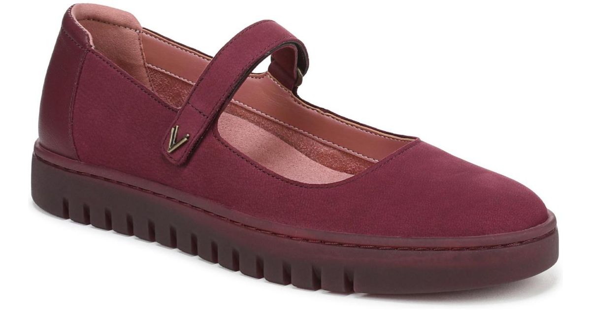 Vionic Uptown Maryjane Mary Jane Flats in Red | Lyst