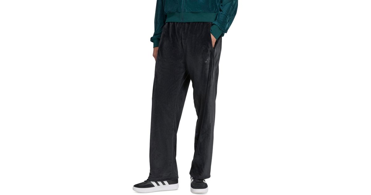adidas Relaxed-fit Velour Tiro Track Pants in Black for Men | Lyst