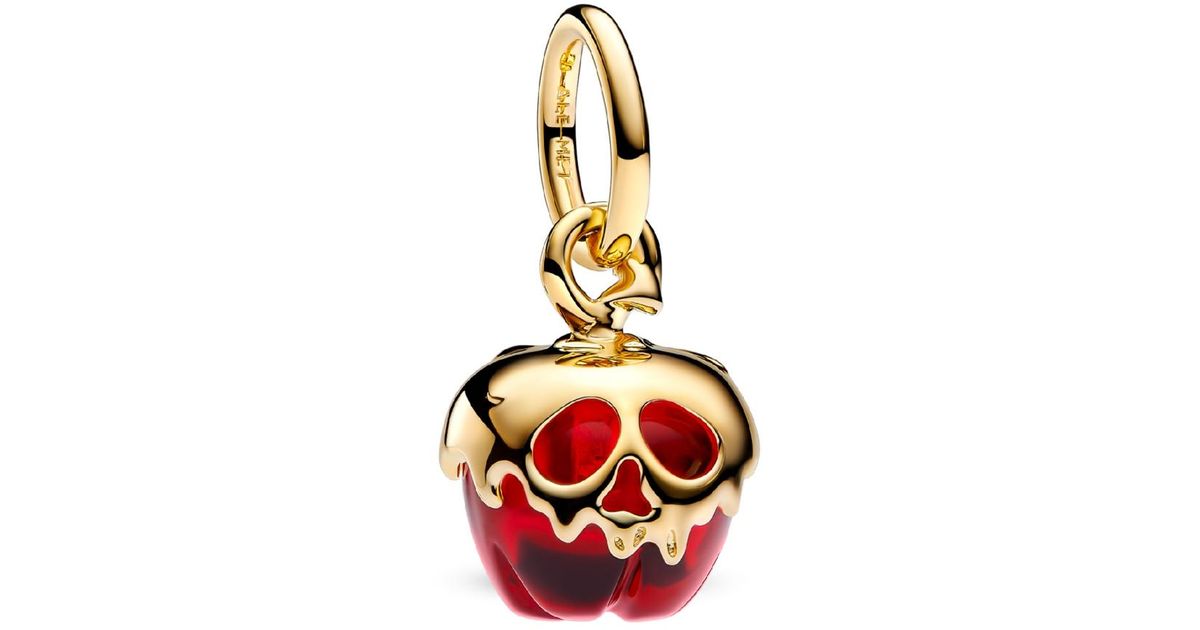 PANDORA 14k -plated Disney Villains Evil Queen Apple Dangle Charm in ...