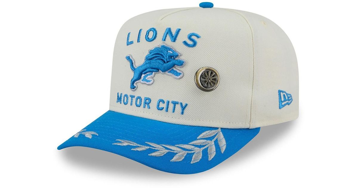 KTZ Cream/blue Detroit Lions 2025 Nfl Draft A-frame 59fifty Fitted Hat ...