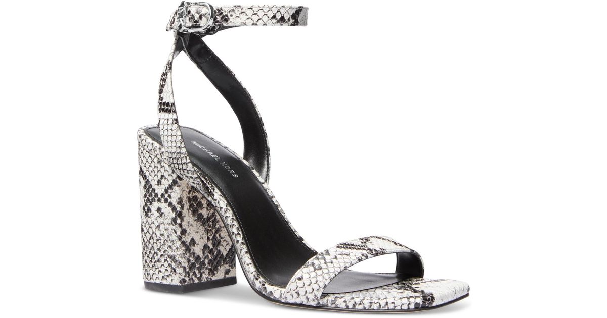 Michael Kors Michael Merriam Block-heel Sandals in Metallic | Lyst