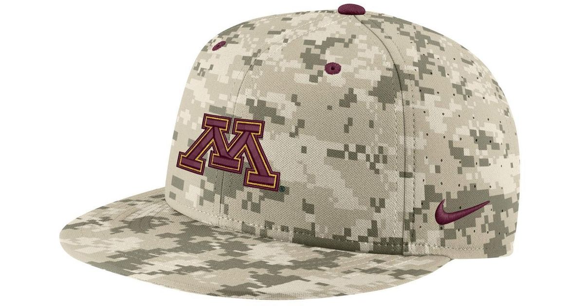 Nike Minnesota Golden Gophers Aero True Baseball Performance Fitted Hat ...