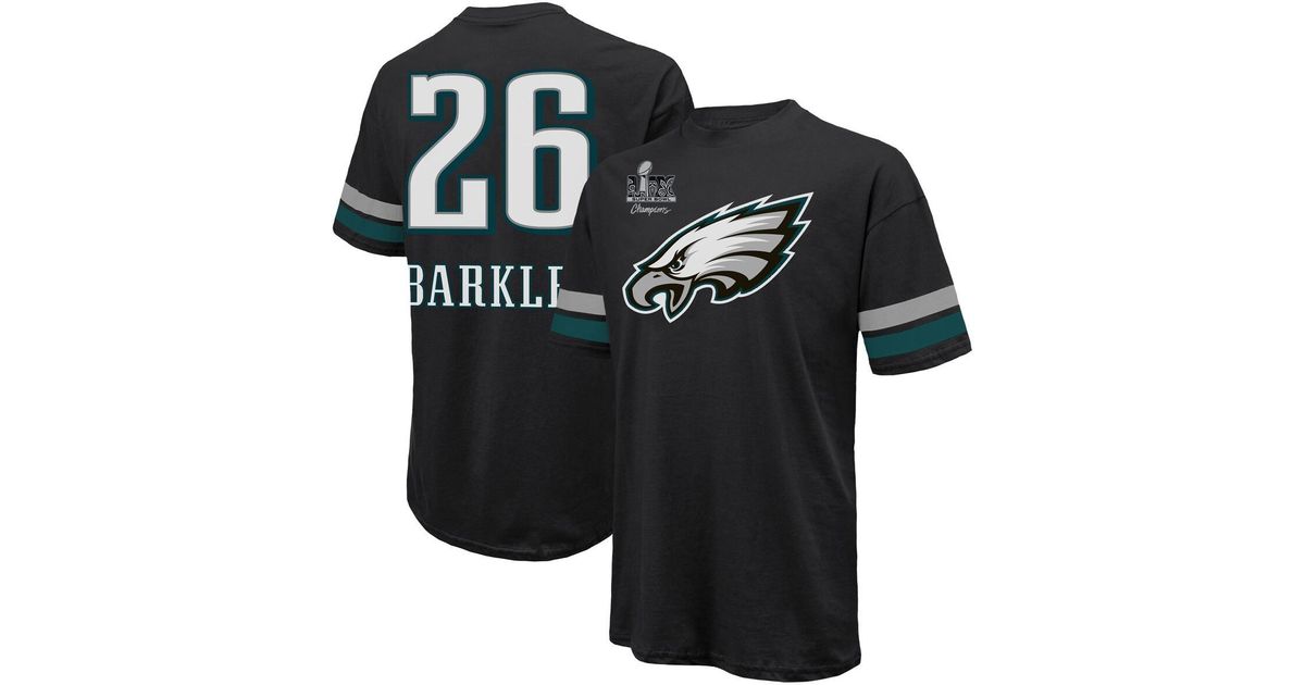 Majestic Threads Saquon Barkley Philadelphia Eagles Super Bowl Lix Champions Oversized Player ...