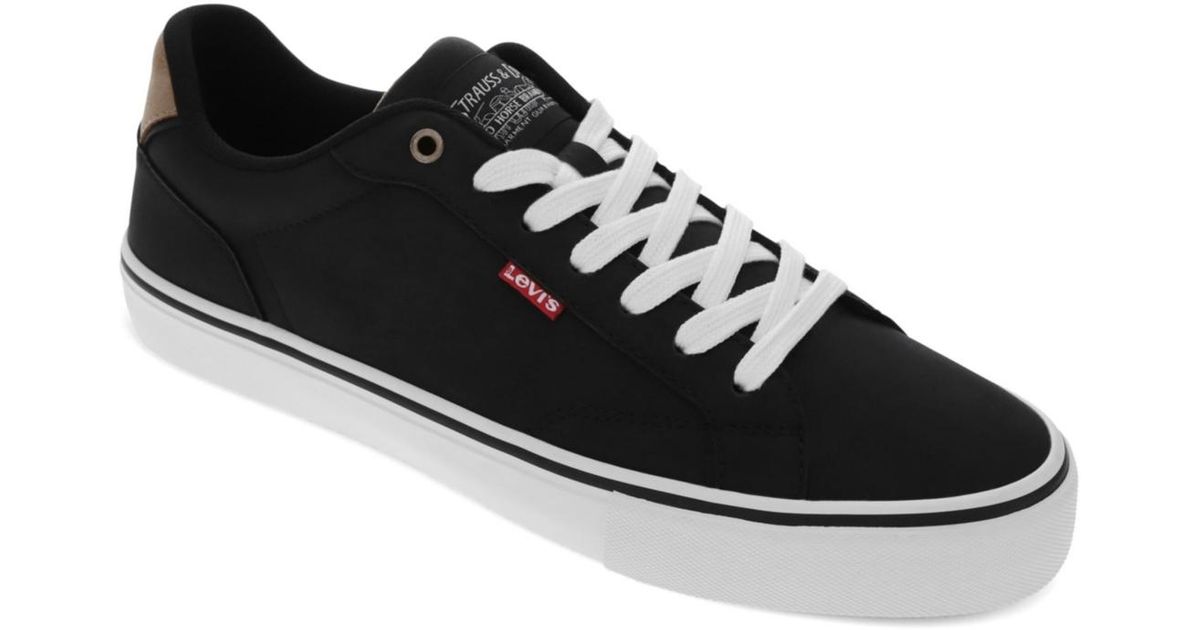 Levi's Vance Comfort Athletic Sneakers in Black for Men | Lyst