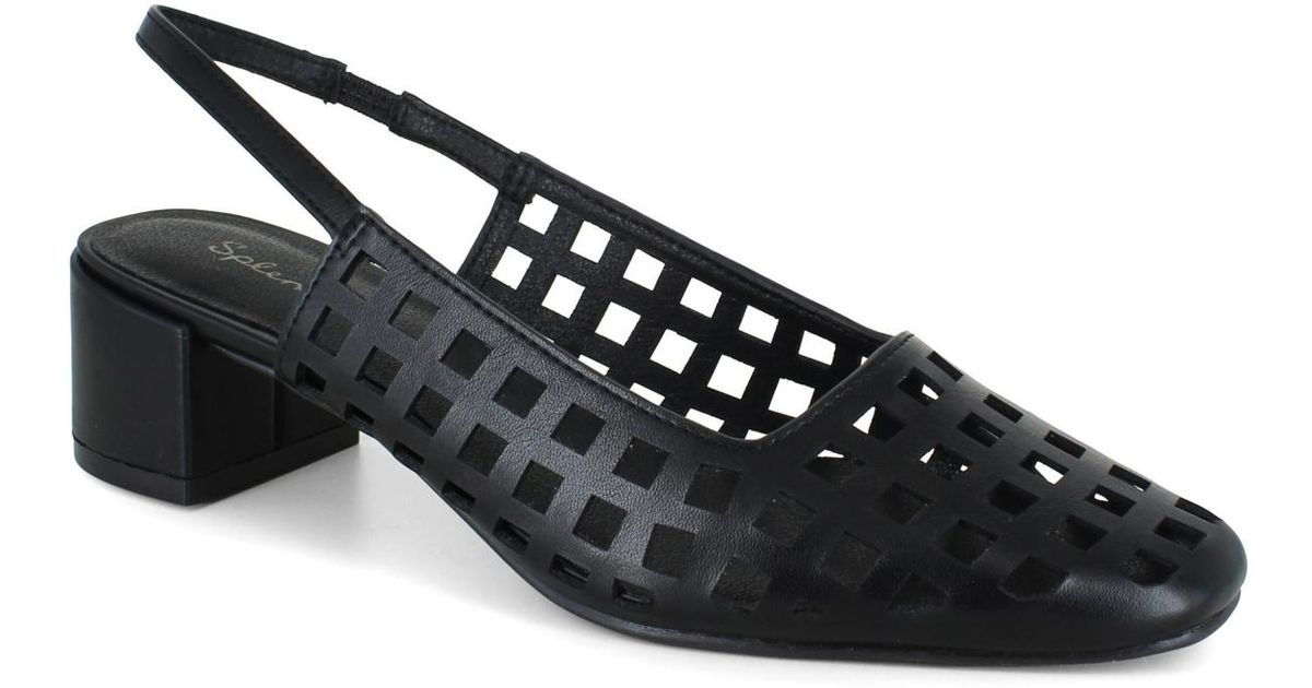 Splendid Ryker Laser Cut Sling Back Pump in Black | Lyst