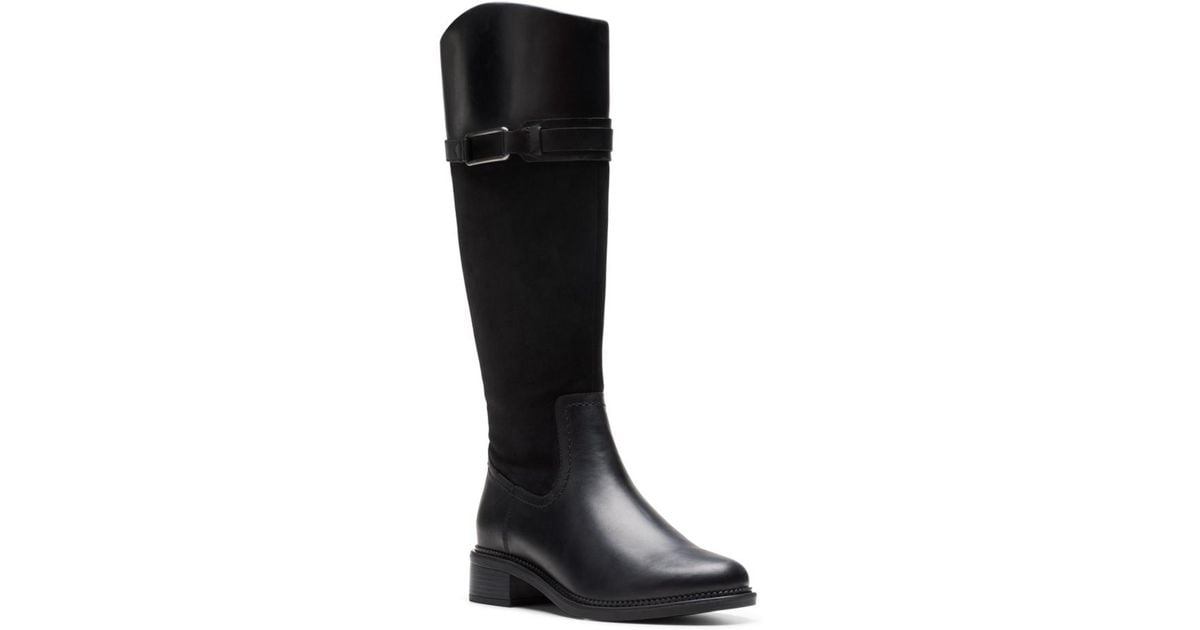 Clarks Collection Maye Carly Tall Boots in Black | Lyst