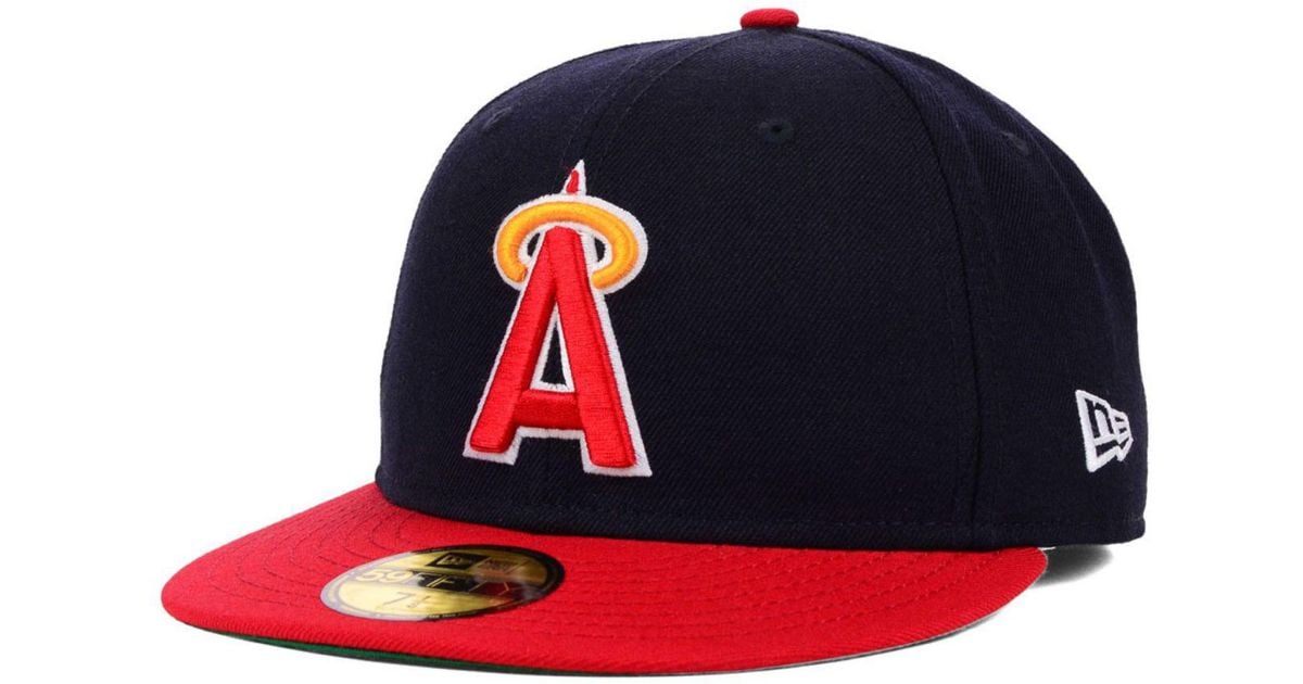 KTZ Wool Los Angeles Angels Of Anaheim Cooperstown 59fifty Cap in Navy ...