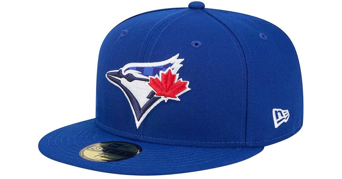 KTZ Toronto Blue Jays Checkered Undervisor 59fifty Fitted Hat for Men ...