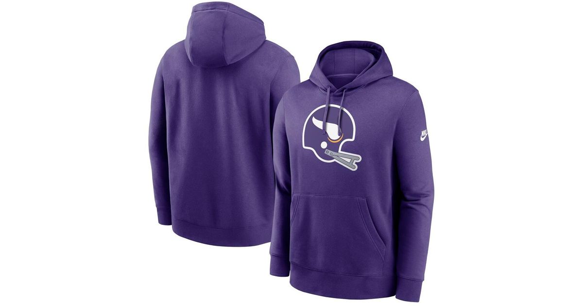 Nike Minnesota Vikings Rewind Club Logo Pullover Hoodie in Purple for ...