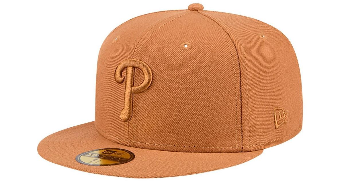 KTZ Philadelphia Phillies Color Pack 59fifty Fitted Hat in Brown for ...