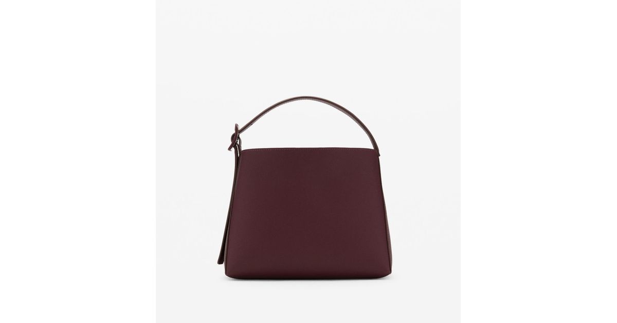 Mango Buckle Mini Shopper Bag in Purple | Lyst