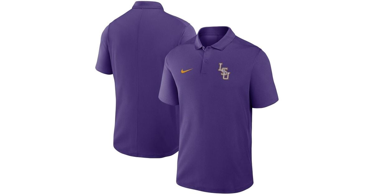 Nike Lsu Tigers Baseball Logo Victory Performance Polo Shirt in Purple ...
