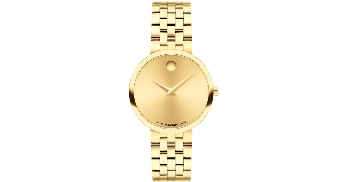 Movado Museum Classic Swiss Quartz Light Yellow Pvd Watch in Metallic ...