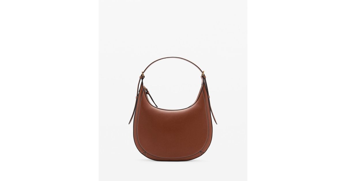 Mango Effect Shoulder Bag in Brown | Lyst