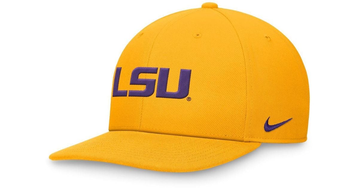 Nike Lsu Tigers On-field Pro Bill Snapback Hat in Yellow for Men | Lyst