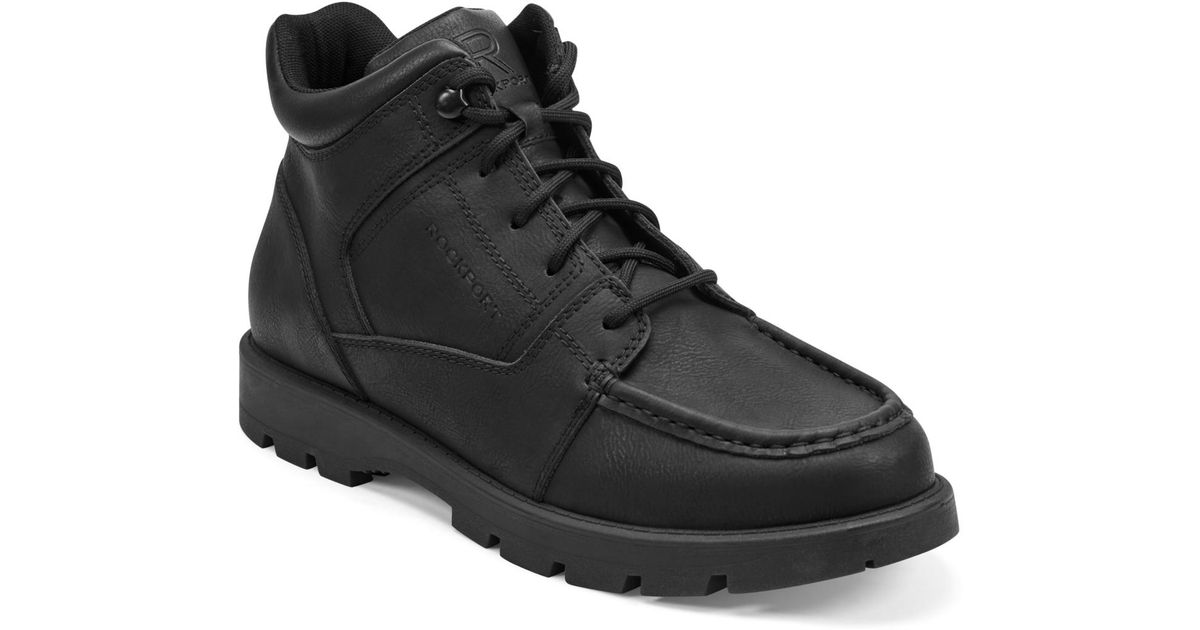 Rockport Umber Waterproof Casual Moc Toe Trail Boots in Black for Men ...