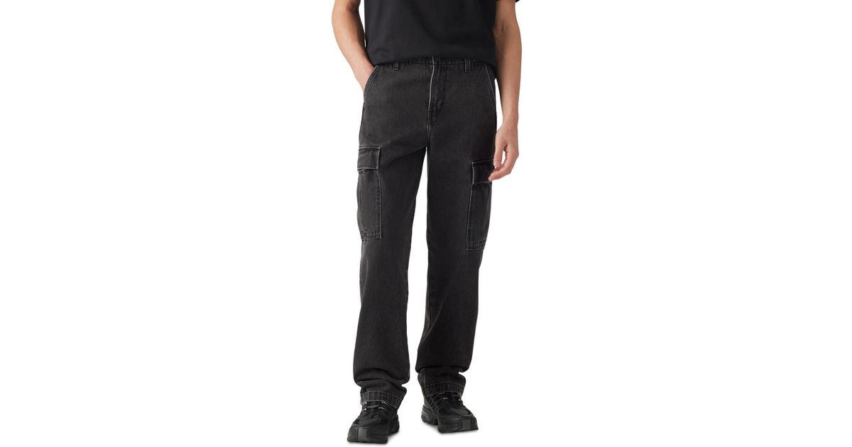 Levi's Xx Relaxed Fit Straight-leg Cargo Pants in Black for Men | Lyst