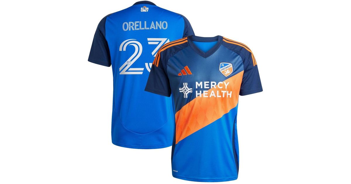 adidas Luca Orellano Fc Cincinnati 2025 Orange And Legacy Kit Replica ...
