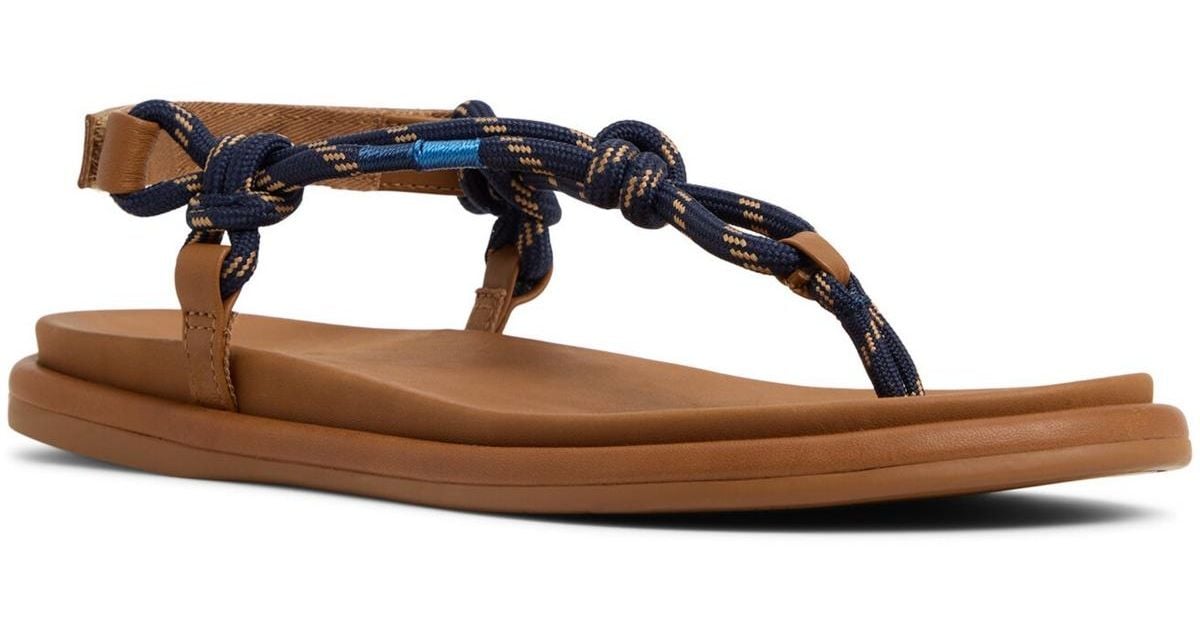 Sperry Top-Sider Isla T-bar Round Toe Sandals in Brown | Lyst