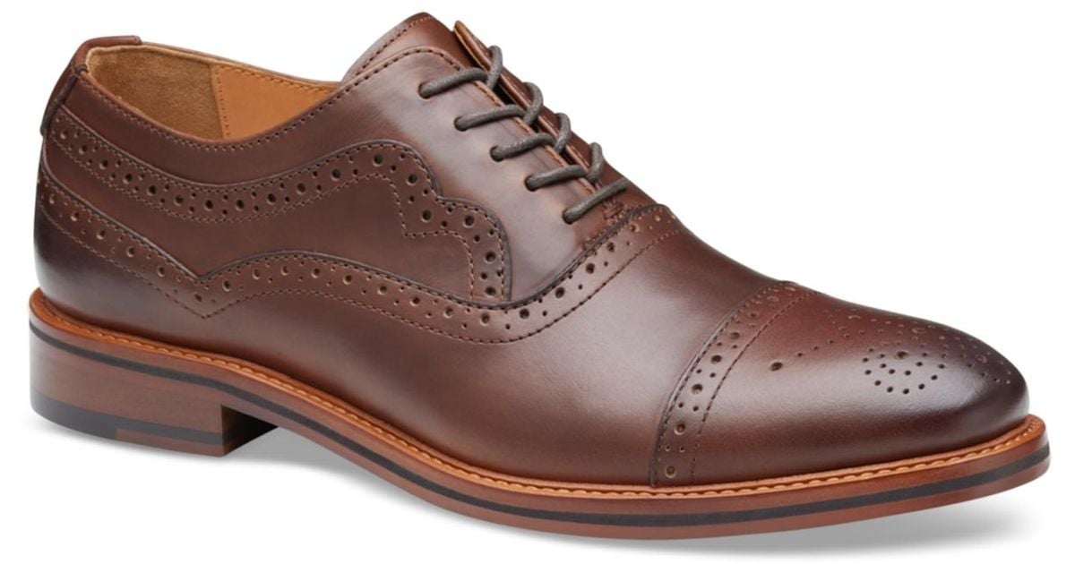 Johnston & Murphy Conrad 2.0 Wingtip Dress Shoe in Brown for Men | Lyst