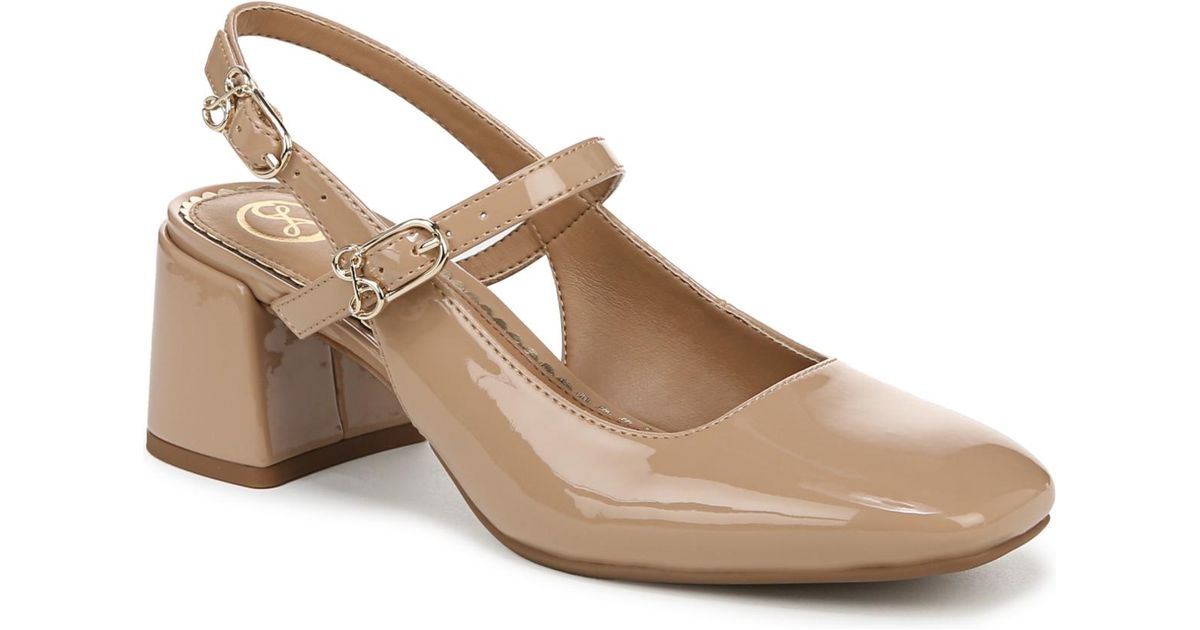 Sam & Libby Grace Slingback Mary Jane Pumps in Natural | Lyst