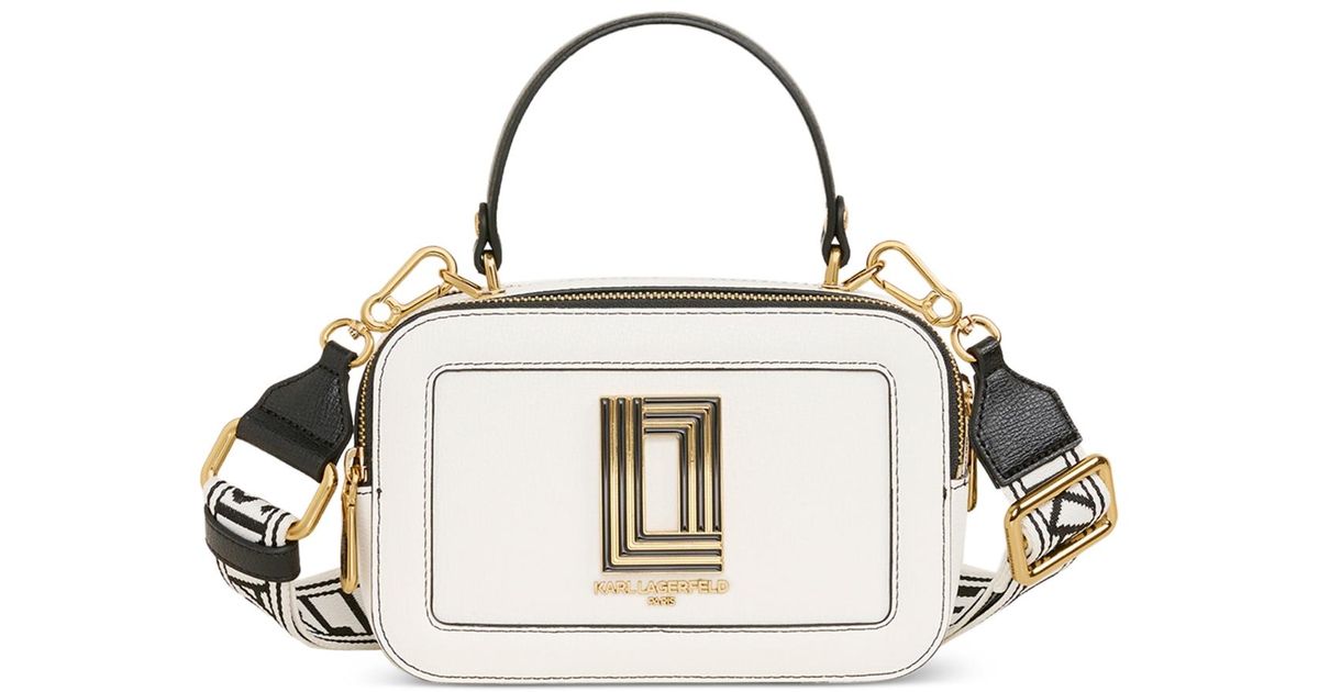 KARL LAGERFELD Simone Camera Crossbody in Metallic | Lyst