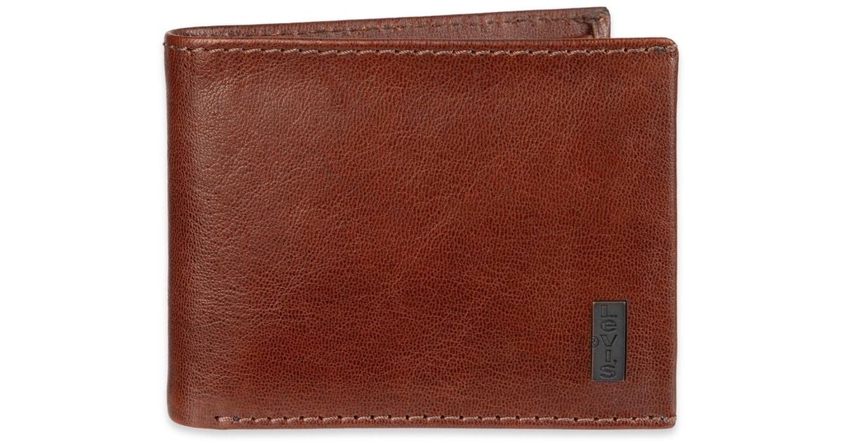 Levi's Rfid Genuine Leather Extra-capacity Traveler Bifold Wallet in ...