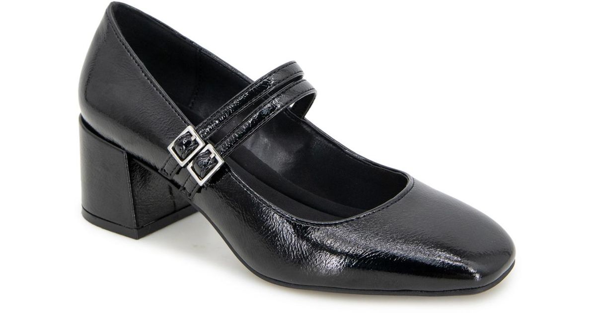 Kenneth Cole Leeann Mary Jane Pumps in Black | Lyst
