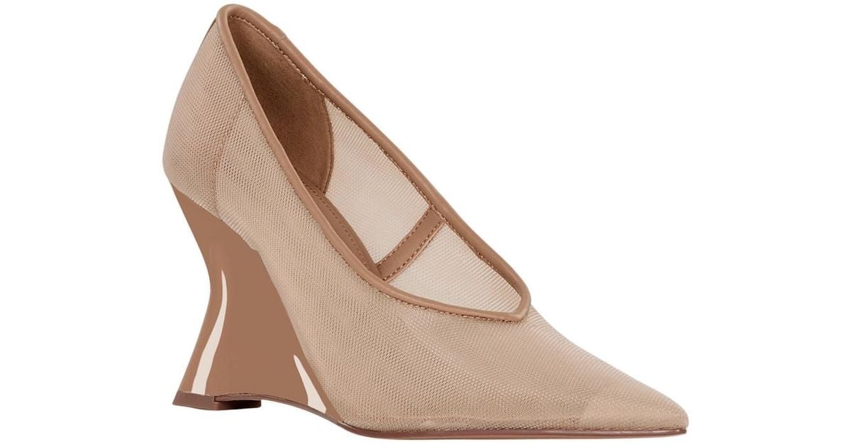 Katy Perry The Trendygurl Pointy Toe Wedge Pumps in Natural | Lyst