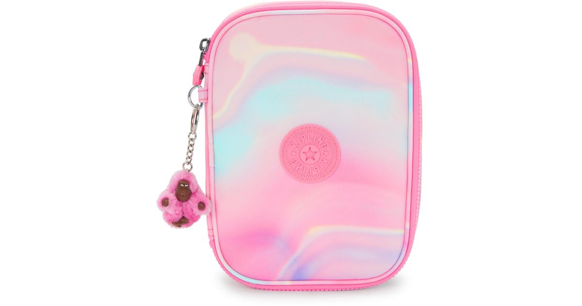 Kipling 100 Pens Aqua Flowers Zippered Pen Case in Pink | Lyst