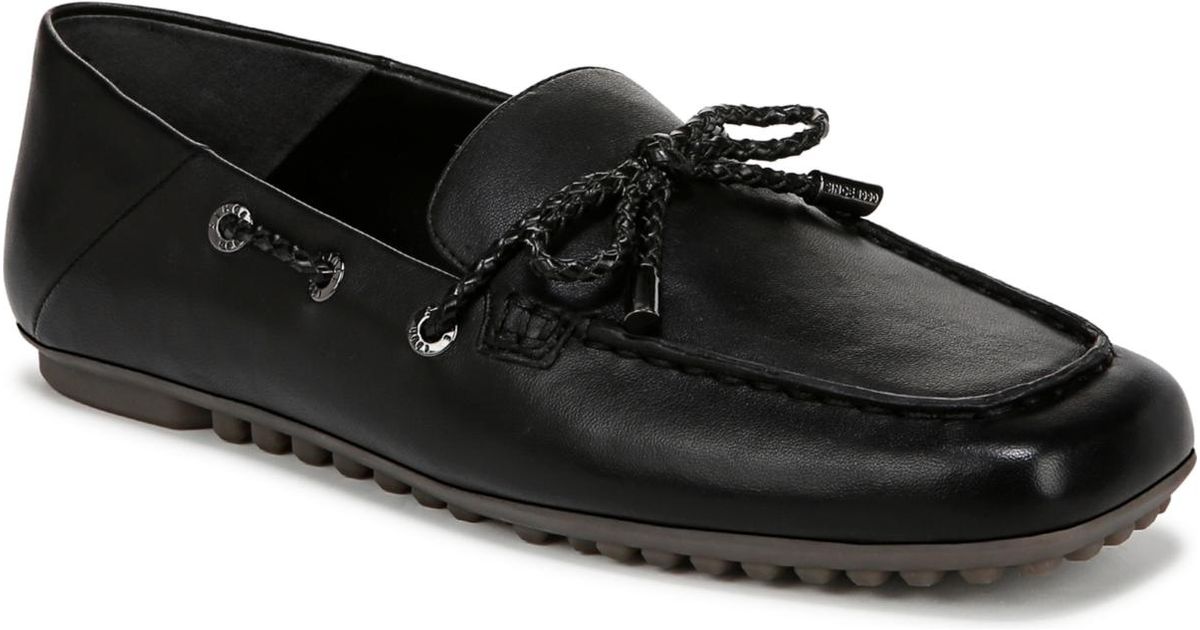 Franco Sarto Zepher Square Toe Apron Toe Boat Shoes in Black | Lyst