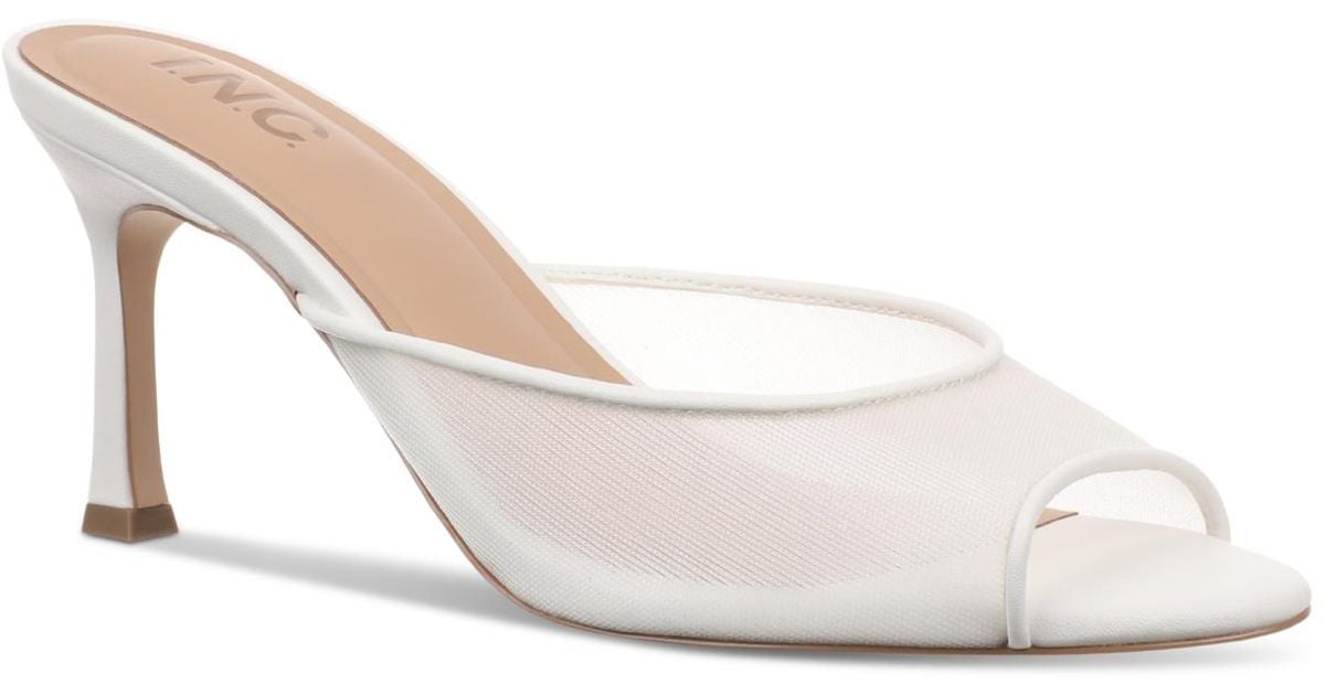 INC International Concepts Alissa Slide Dress Sandals in White | Lyst