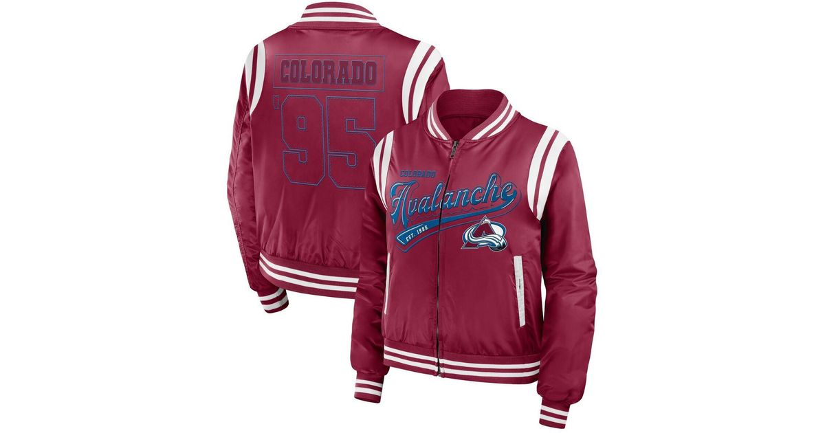 WEAR by Erin Andrews Colorado Avalanche Baller Full-zip Bomber Jacket ...