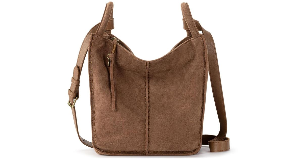 The Sak Los Feliz Leather Crossbody Bag in Brown | Lyst