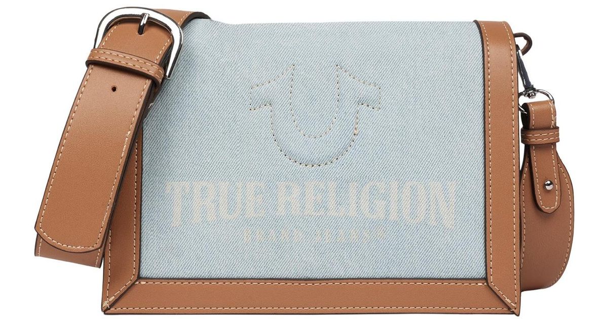 TRUE RELIGION Multi-compartment Crossbody in Blue | Lyst