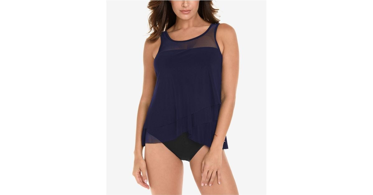 Miraclesuit Illusionists Mirage Tankini Top And Bottoms In Blue Lyst