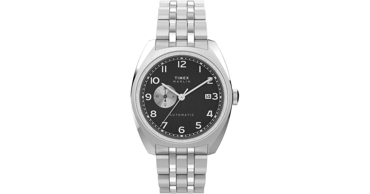 Timex Mechanical Automatic Silver-tone Stainless Steel Watch in ...