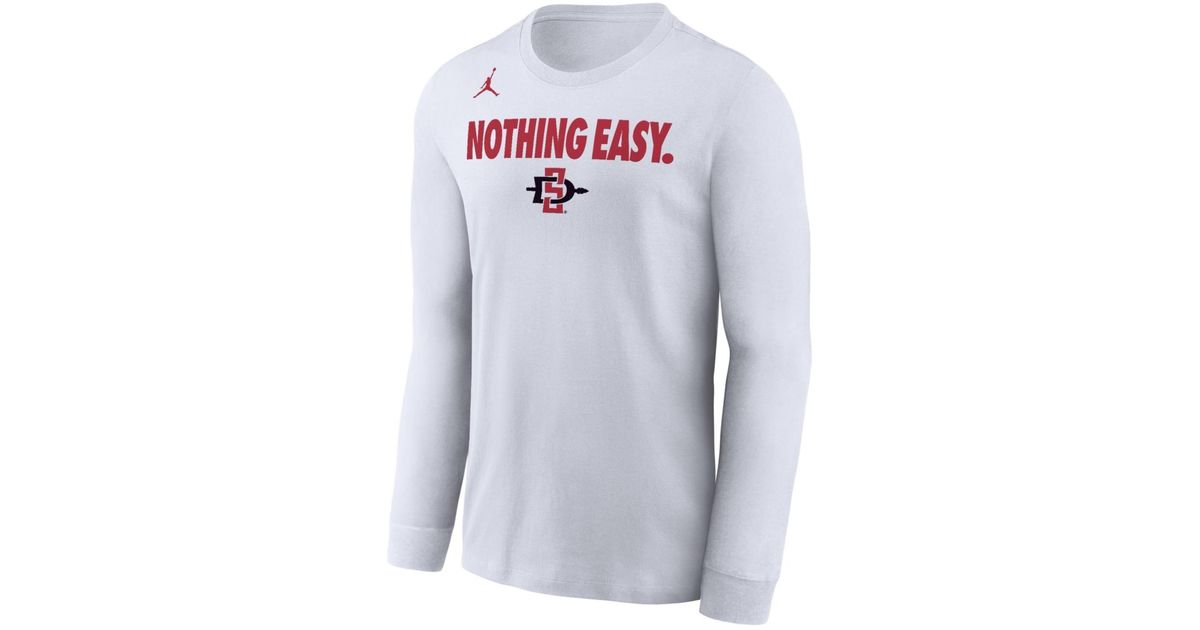 Nike San Diego State Aztecs 2025 On-court Bench Long Sleeve T-shirt in ...