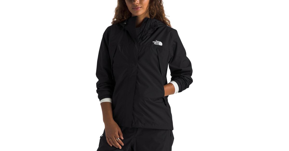 The North Face Antora Hooded Rain Jacket in Black | Lyst