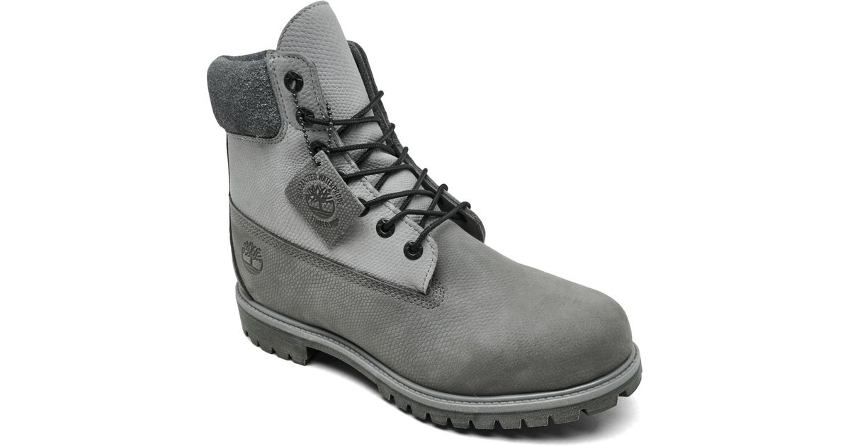 Timberland 6 Inch Premium Waterproof Boots From Finish Line in Gray for ...