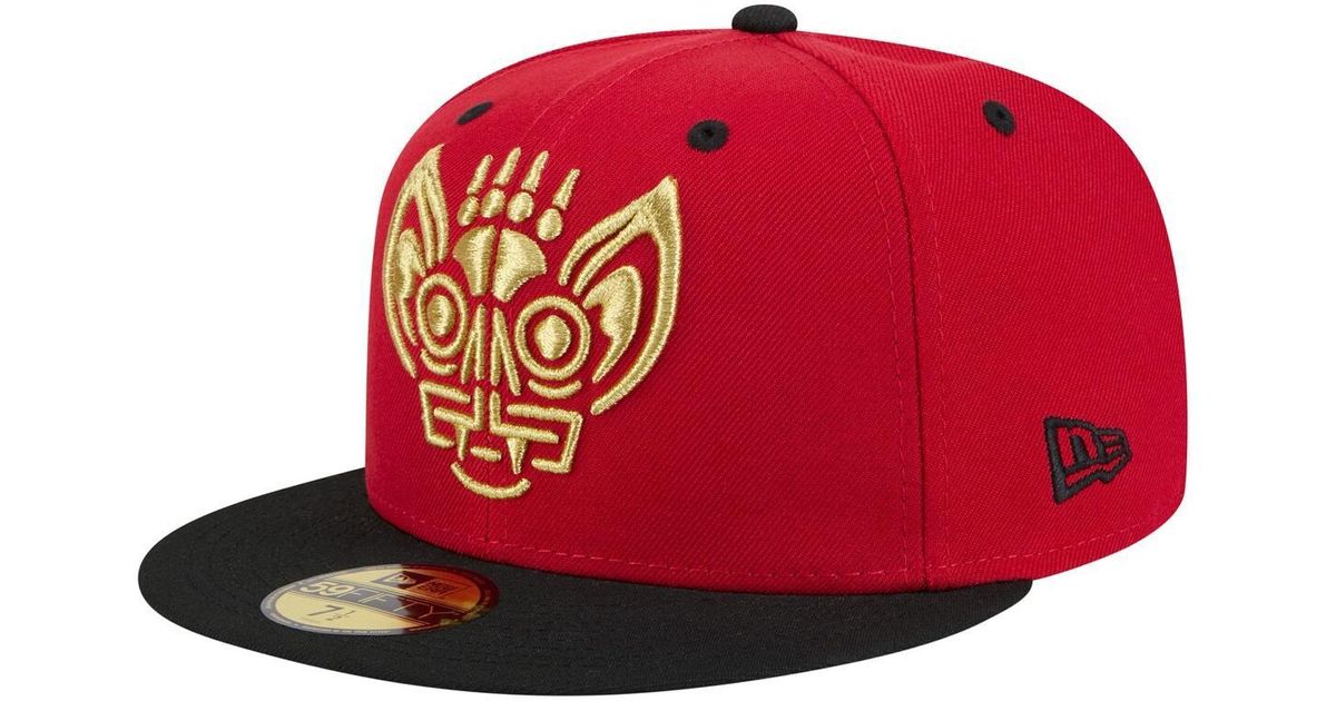 KTZ Louisville Bats Copa De La Diversion 59fifty Fitted Hat in Red for ...