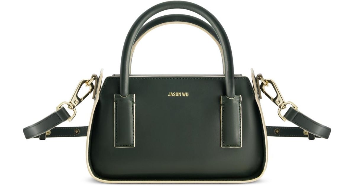 Jason Wu Kate Mini Leather Tote Crossbody in Green | Lyst
