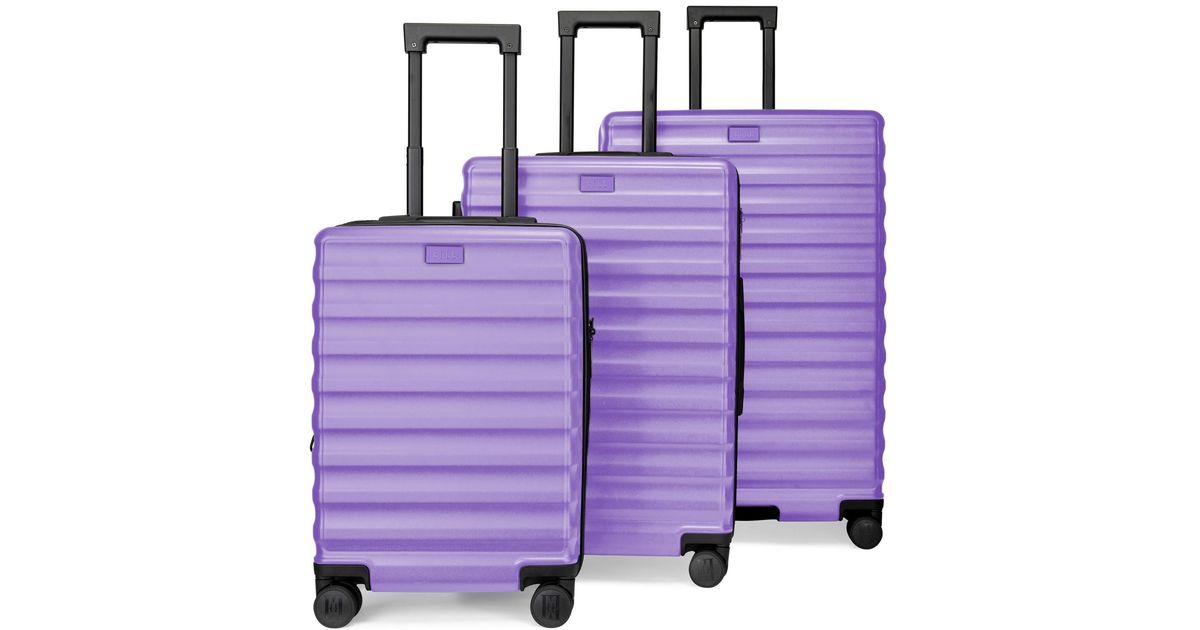 Elle Excursion 3-piece Expandable Chic Spinner luggage Set in Purple | Lyst